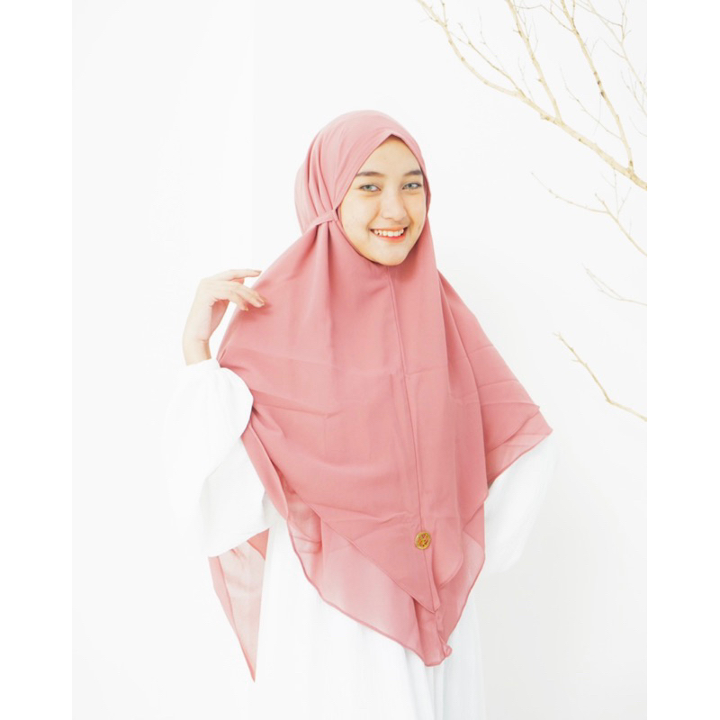 Jual NEW BERGO TALI 2 LAYER NON PAD SYARI ROSE PINK BY YAMARA SYARI | Hijab Bergo Instan 2 layer ...