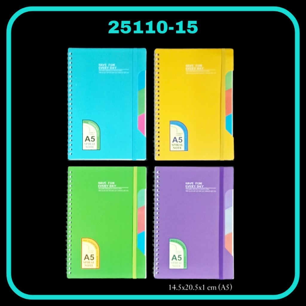 Jual Buku Tulis Spiral Tali A5-80 Cover Karton/Buku Spiral/Catatan/Note ...