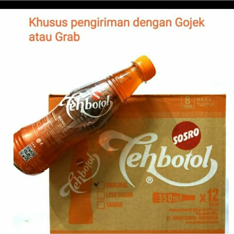 Jual teh botol sosro 350 ml kemasan botol | 1 dus isi 12 botol | Shopee Indonesia