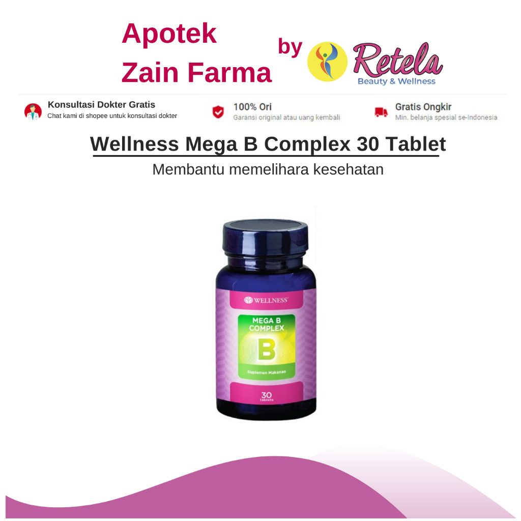 Jual WELLNESS MEGA B COMPLEX 30 TABLET | Shopee Indonesia