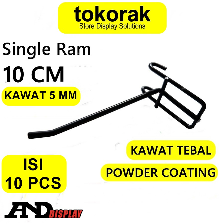 Jual SINGLE RAM 10CM/10 PCS HITAM TEBAL GANTUNGAN CANTOLAN AKSESORIS ...