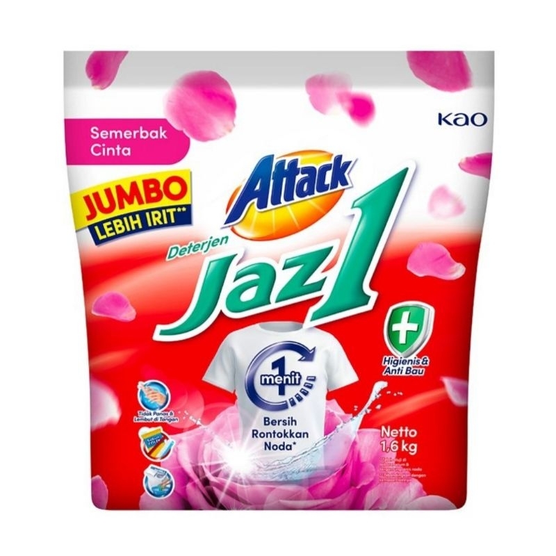 Jual Attack Jaz1 Bubuk 1.6Kg Detejent Bubuk 1600 Gram ATTACK JUMBO ...