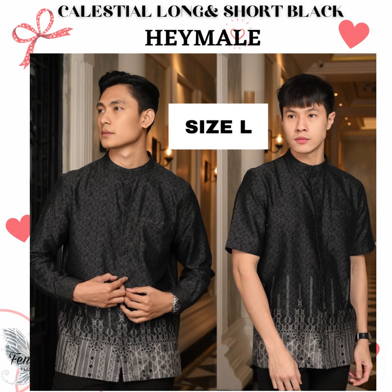 Jual levaughn lavish calestial long sleeve short sleeve black by Male ...