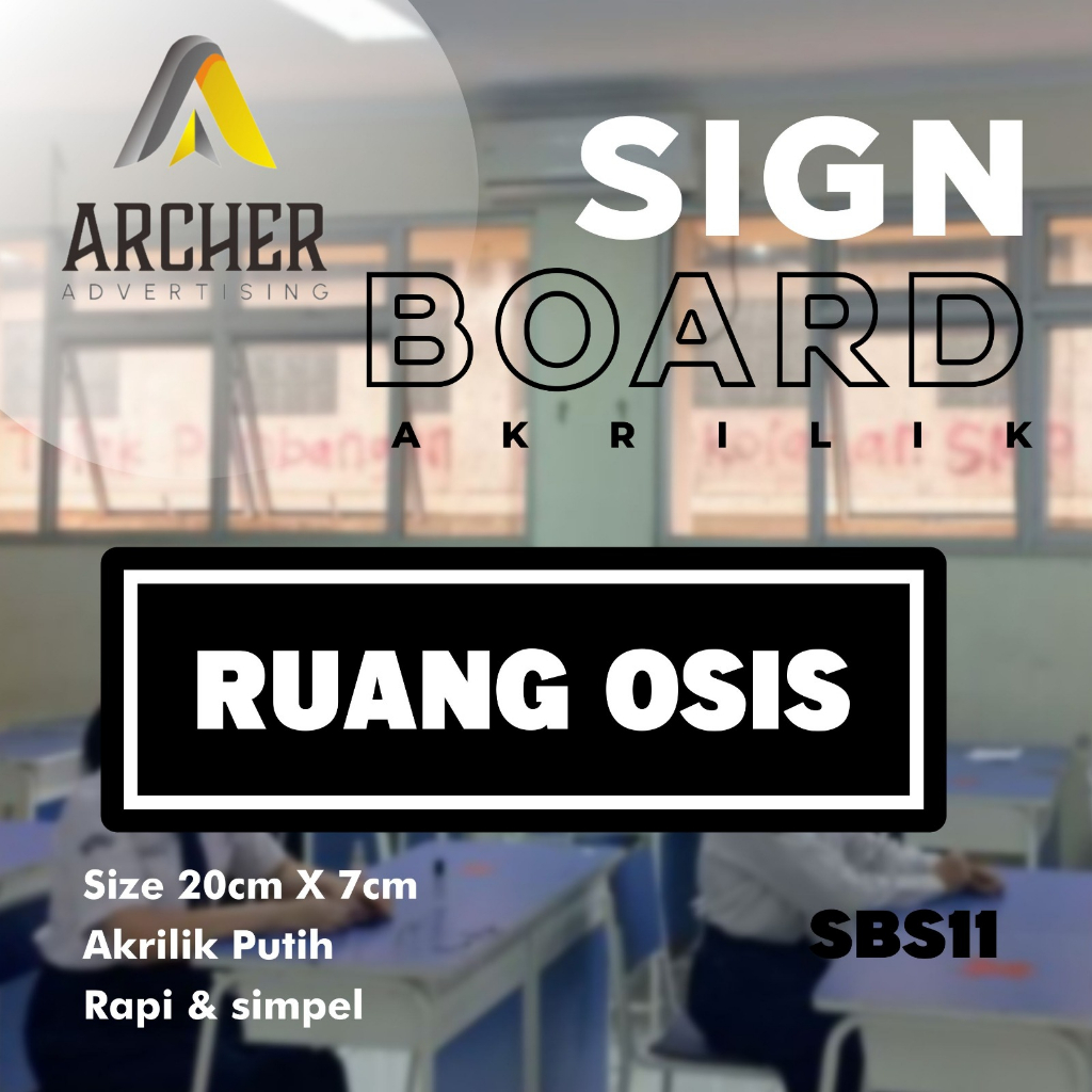 Jual SIGN BOARD AKRILIK PENUNJUK RUANGAN | RUANG OSIS | Shopee Indonesia