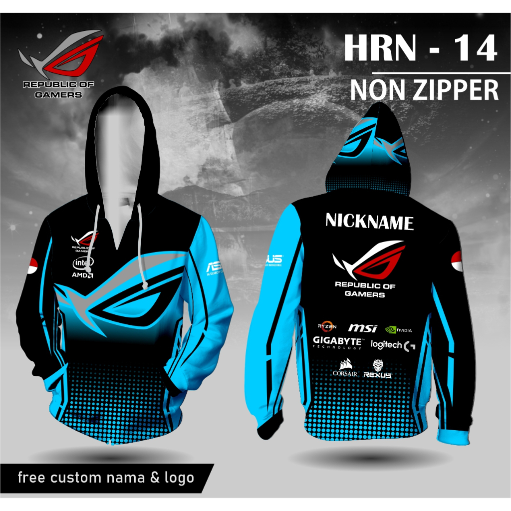 Jual Jersey hoodie rog lengan panjang baju gamer kaos republic of ...