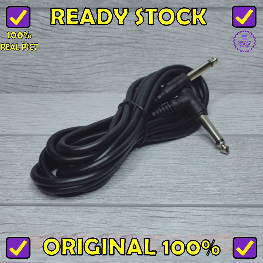 Jual Kabel Jack Gitar Bass 5 Meter Pabrikan Low Noise 6.35mm Mono L ...
