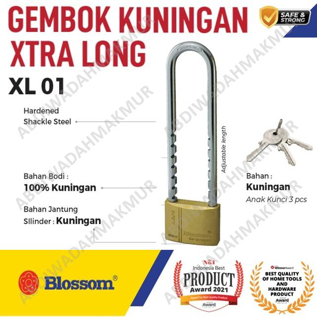 Jual GEMBOK KUNINGAN EXTRA LONG BLOSSOM 50 MM | Shopee Indonesia