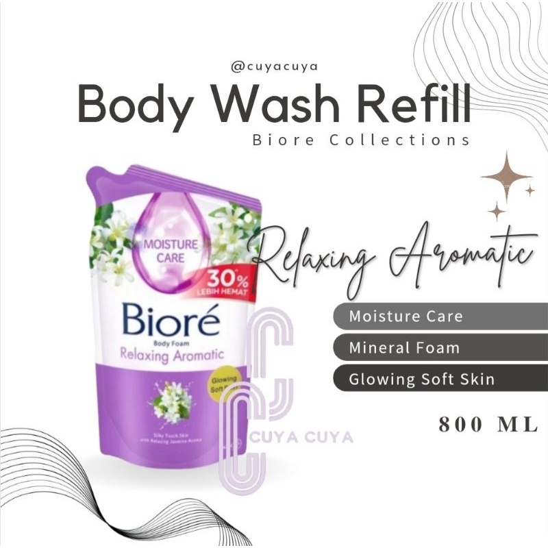 Jual biore sabun mandi cair 800ml 800 ml body wash refill refil all variant biore guard | Shopee ...
