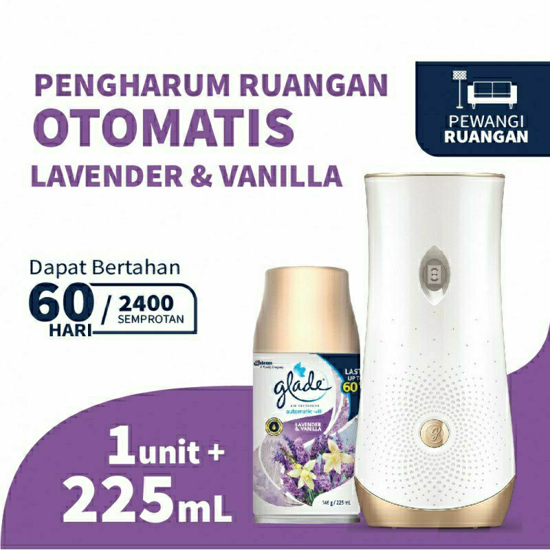 Jual Alat Pengharum Ruangan Glade Automatic Spray Alat + Refill Wangi Lavender & Vanilla/Alat ...
