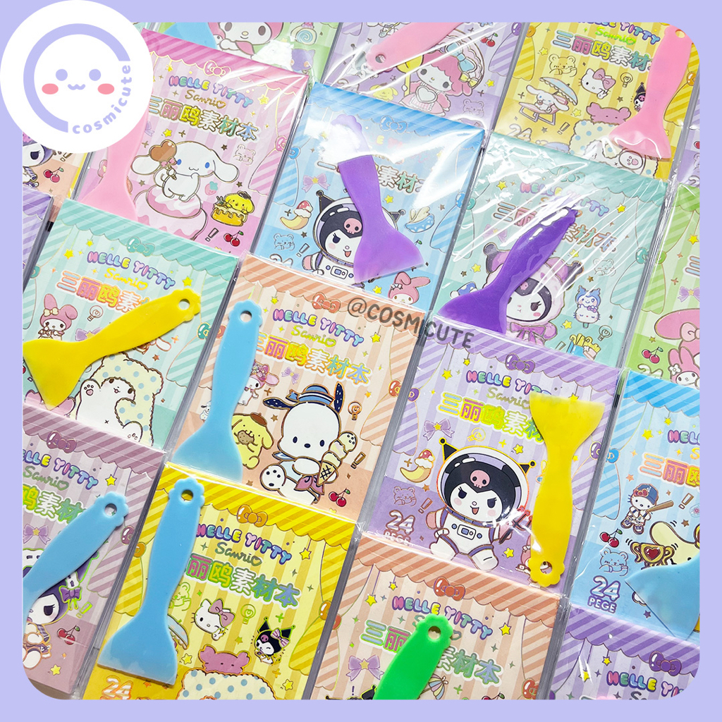 Jual Stiker Book Mini Sanrio dengan Spatula / Mini Sticker Aesthetic ...