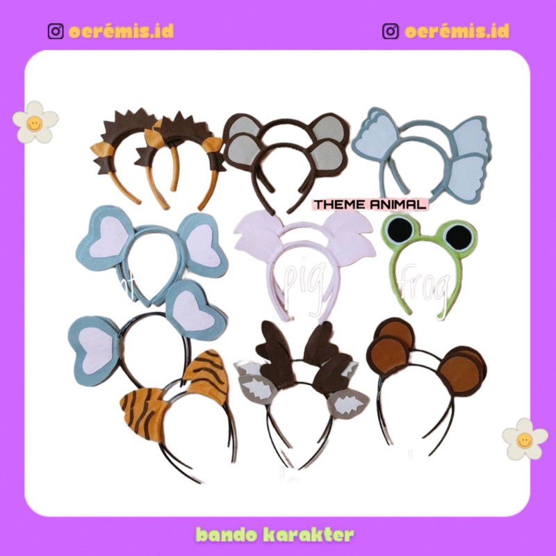 Jual BANDO KARAKTER HEWAN / BANDO COSPLAY HEWAN / HEAD BAND ANIMAL ...