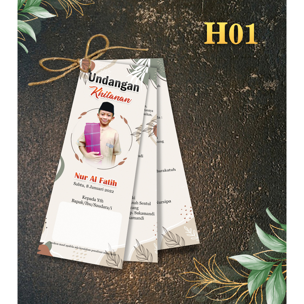 Jual undangan sunat hangtag undangan khitan undangan viral undangan ...