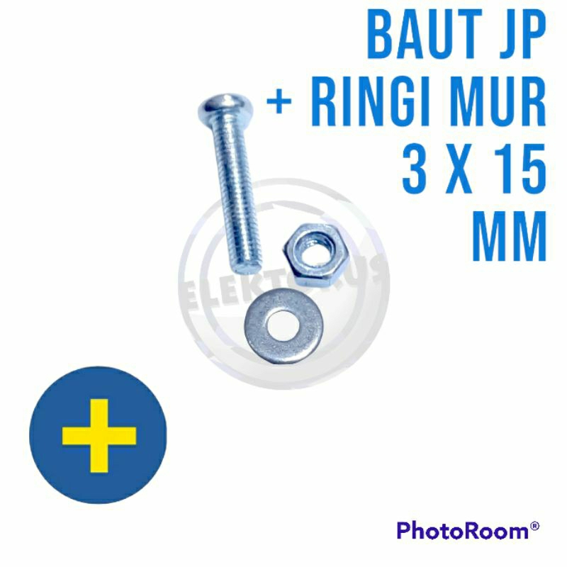 Jual Baut JP 3mm + Ring + Mur Sekrup M3 Drat Halus 3x6 3x8 3x10 3x12 ...