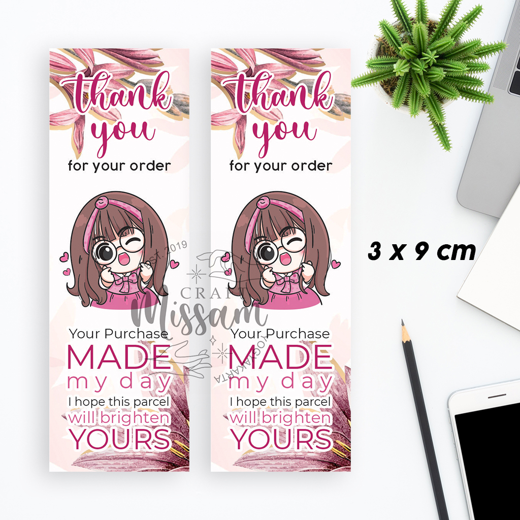 Jual Stiker Open Me Label Thank You Sticker OM010 | Shopee Indonesia