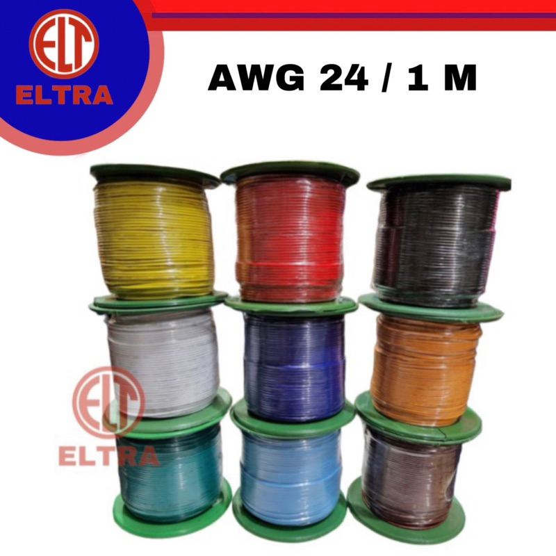 Jual KABEL AWG 24 SERABUT PUTIH METERAN cable serabut putih tembaga lapis perak body kelistrikan ...