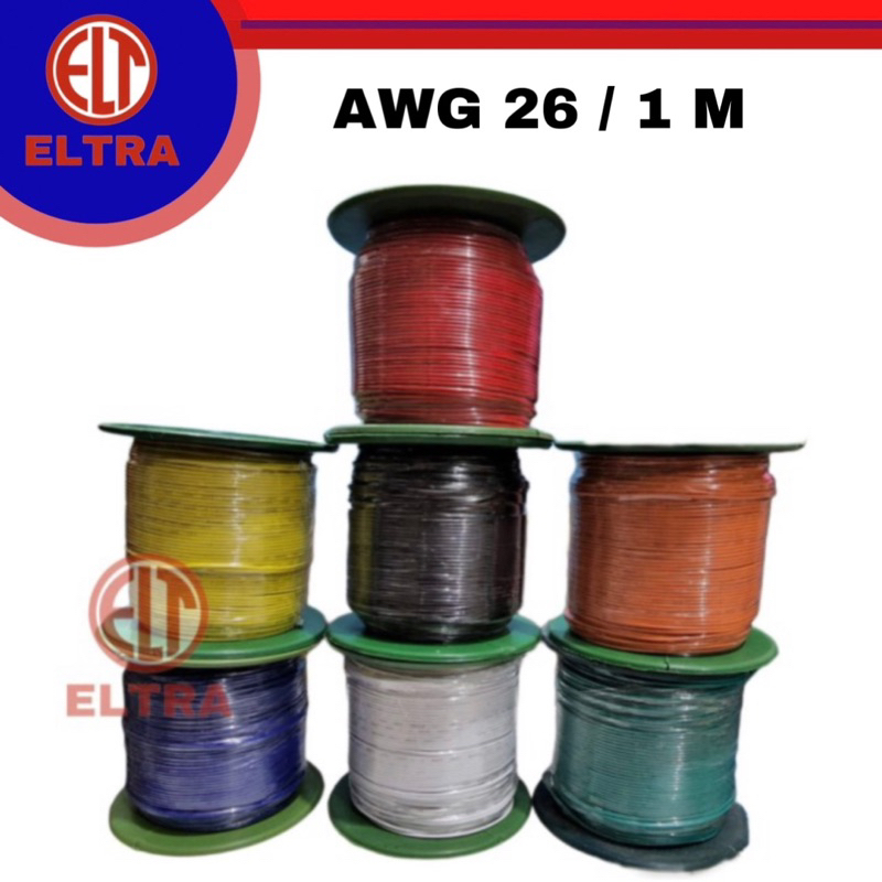 Jual KABEL AWG 26 SERABUT PUTIH METERAN cable serabut putih tembaga lapis perak body kelistrikan ...