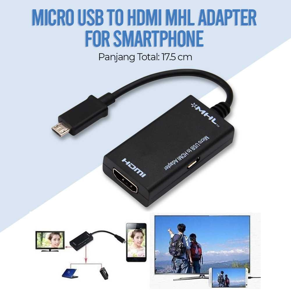 Jual Kabel Micro USB to HDMI MHL Adapter for Smartphone Smart TV and ...