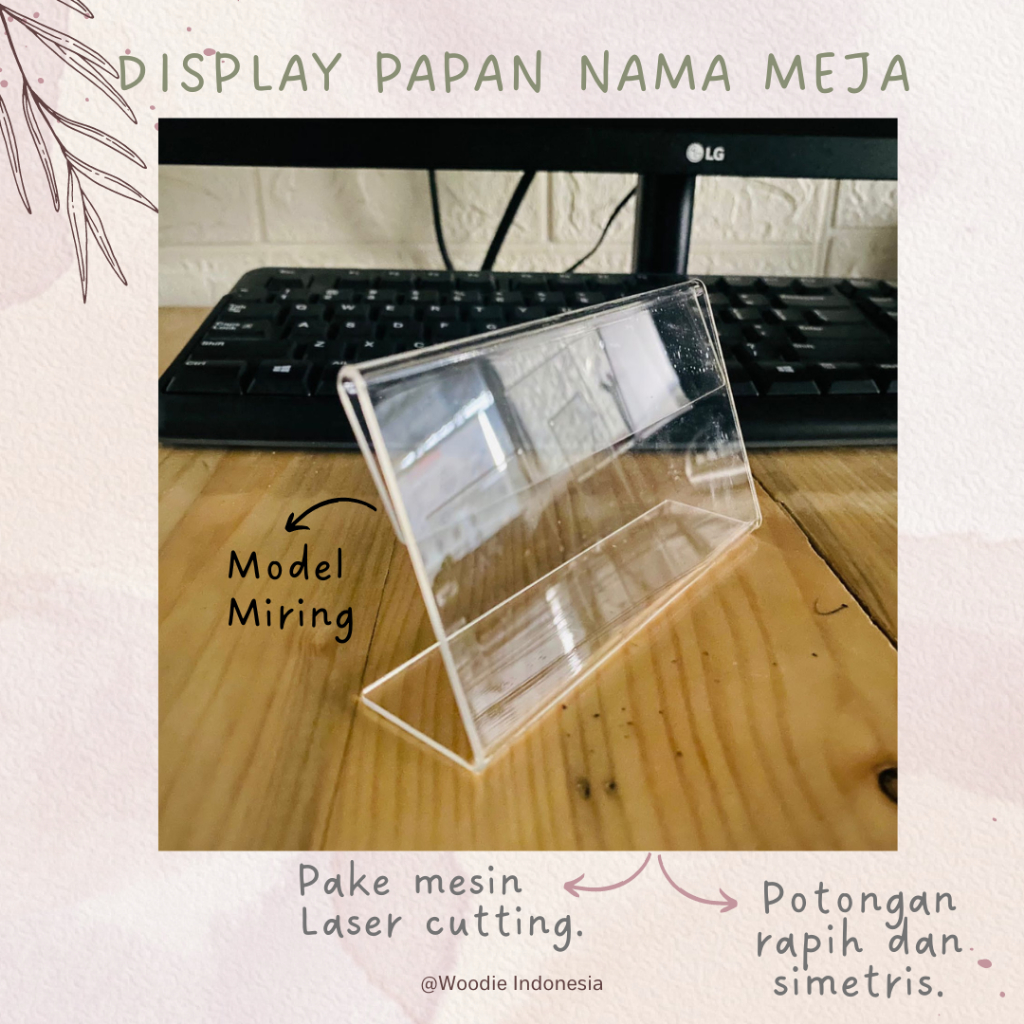 Jual Display Papan Nama Meja Id Card Akrilik Stand Nama Meja Panitia L ...