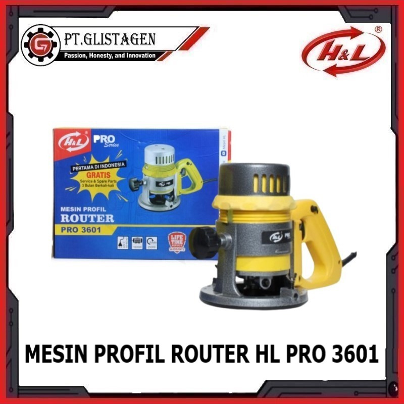 Jual Mesin Profil Besar Router Kayu 12mm Wood Trimmer HL PRO 3601 ...