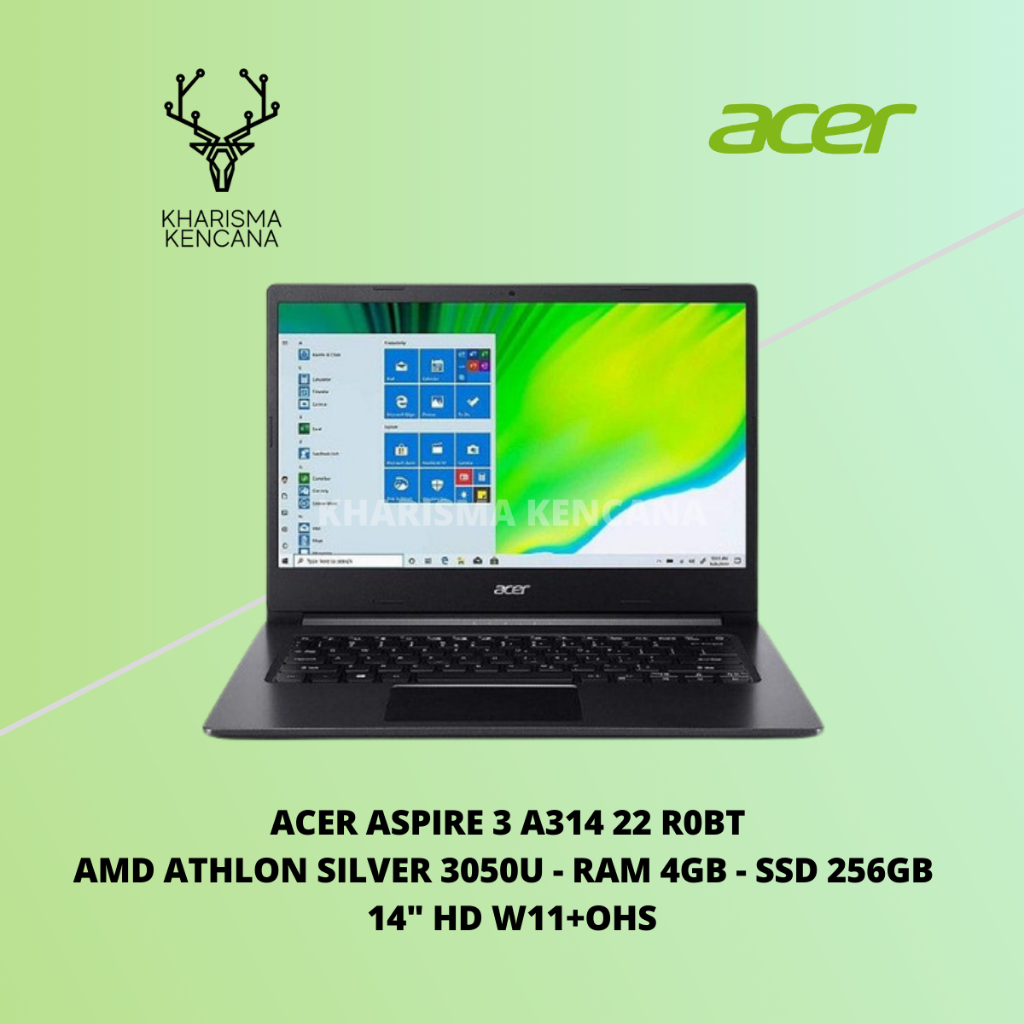 Jual ACER ASPIRE A314 22 R0BT AMD ATHLON 3050U 4GB 256SSD 14" HD Win11 ...