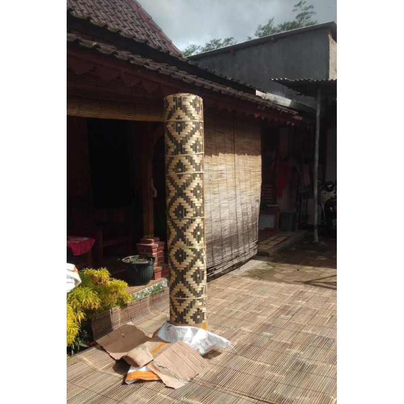 Jual Gedeg/Gedek Anyaman Bambu Motif Ukuran 2x3 | Shopee Indonesia