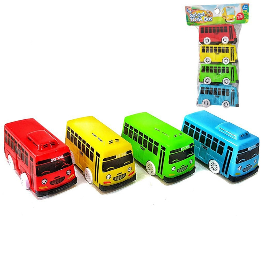 Jual MJ Mainan Little Bus Toya Bis Kecil isi 4 Mobil Mobilan Anak Laki ...
