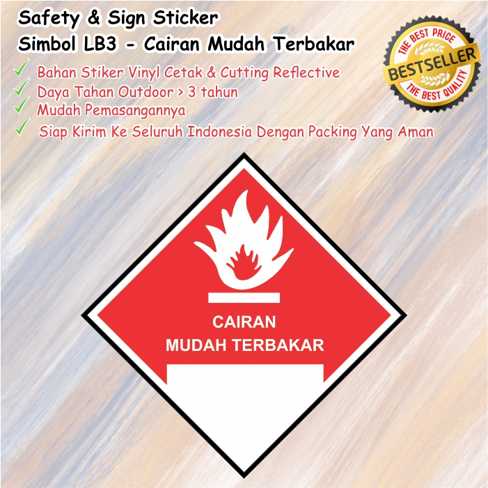 Jual Stiker LB3 - Cairan Mudah Terbakar | Shopee Indonesia