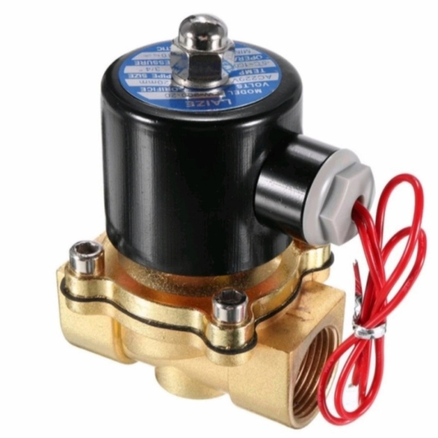 Jual Electric Selenoid Water Valve 3/8" Inch Solenoid Kuningan 2W-040 ...