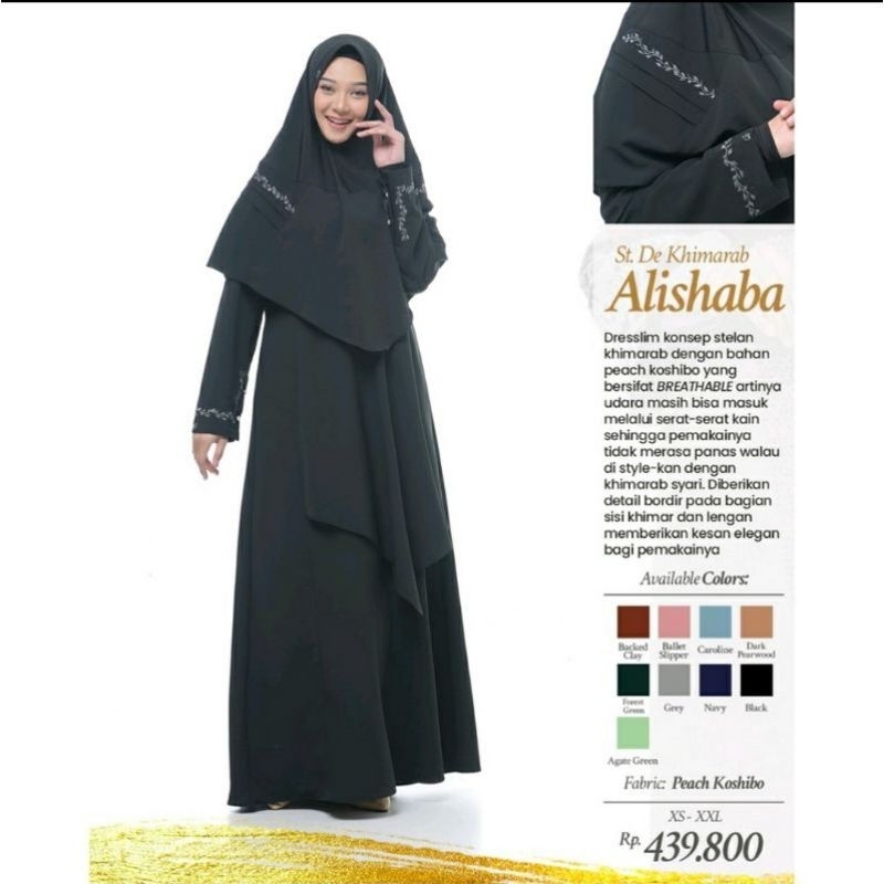 Jual GAMIS RABBANI ST. DE KHIMARAB ALISHABA L GREY 439.800 | Shopee ...