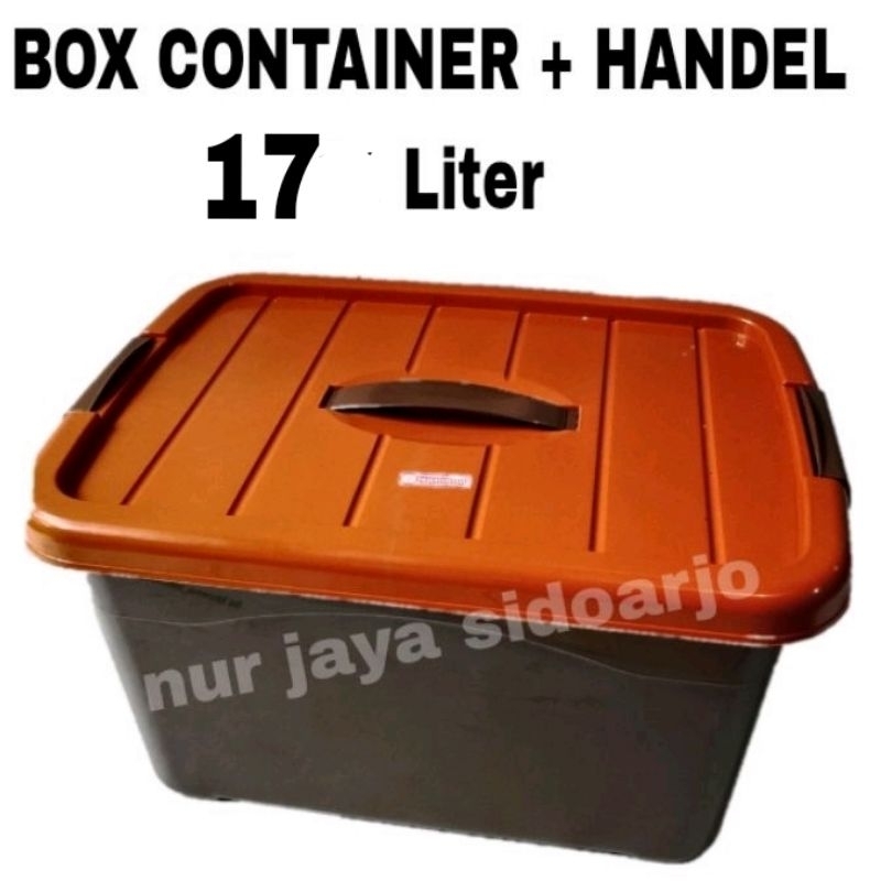 Jual BOX CONTAINER + HANDEL - Pegangan / Box Plastik Serbaguna 17 Liter ...