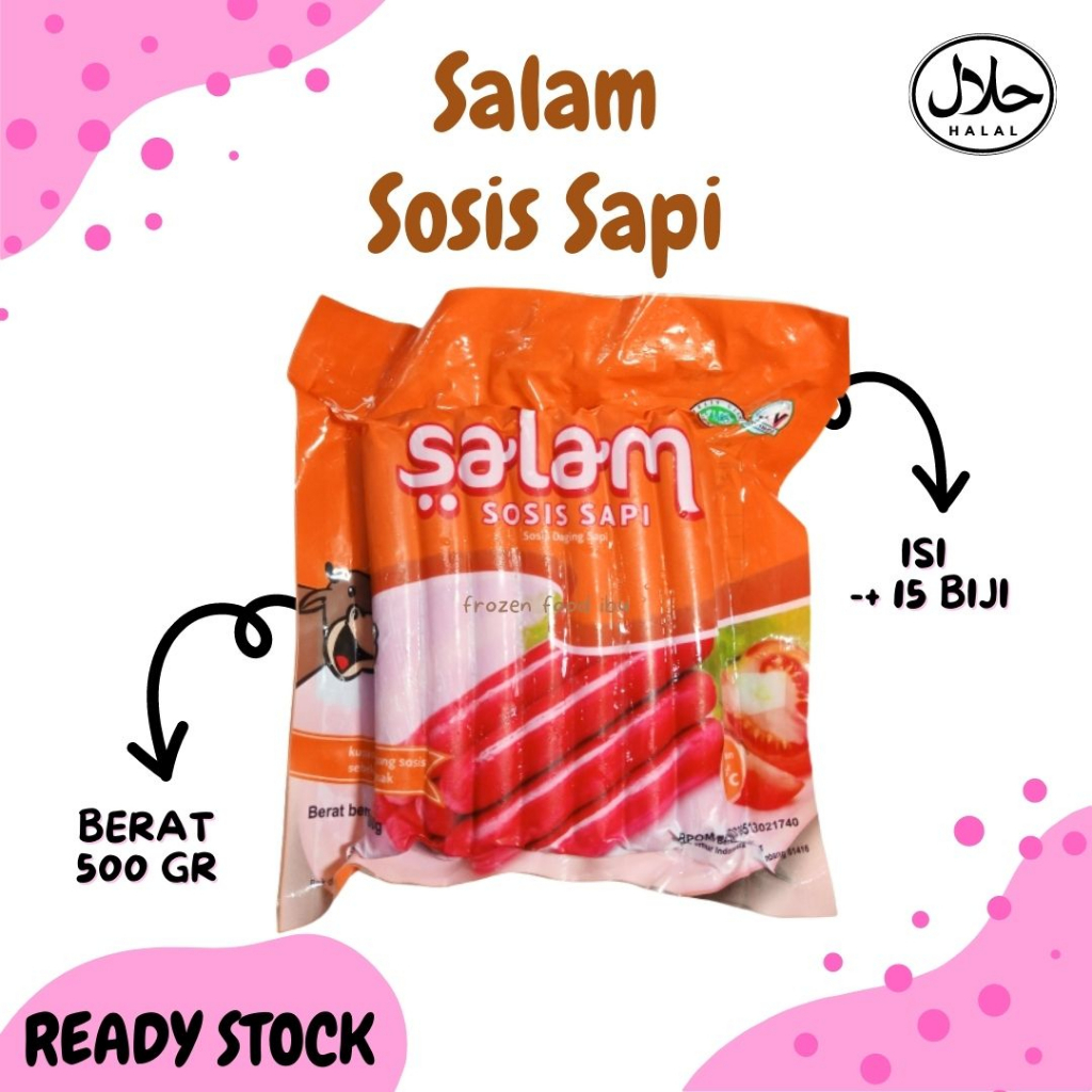 Jual Salam Sosis Sapi 500gr Frozen Food Banjarmasin | Shopee Indonesia