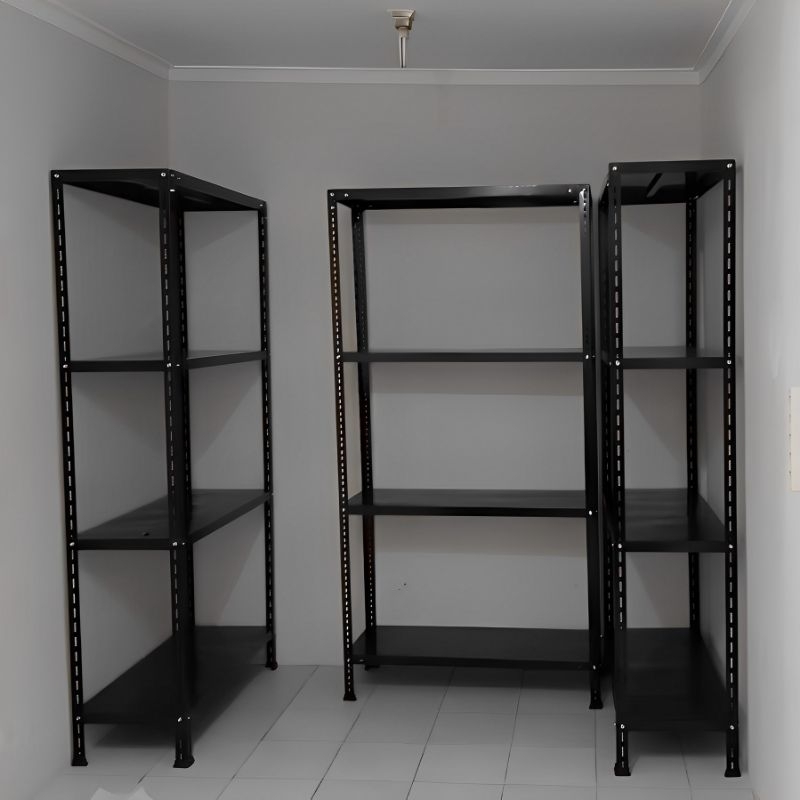 Jual rak besi siku lubang ukuran L40×P100×T200 susun 4. ketebalan plat ...