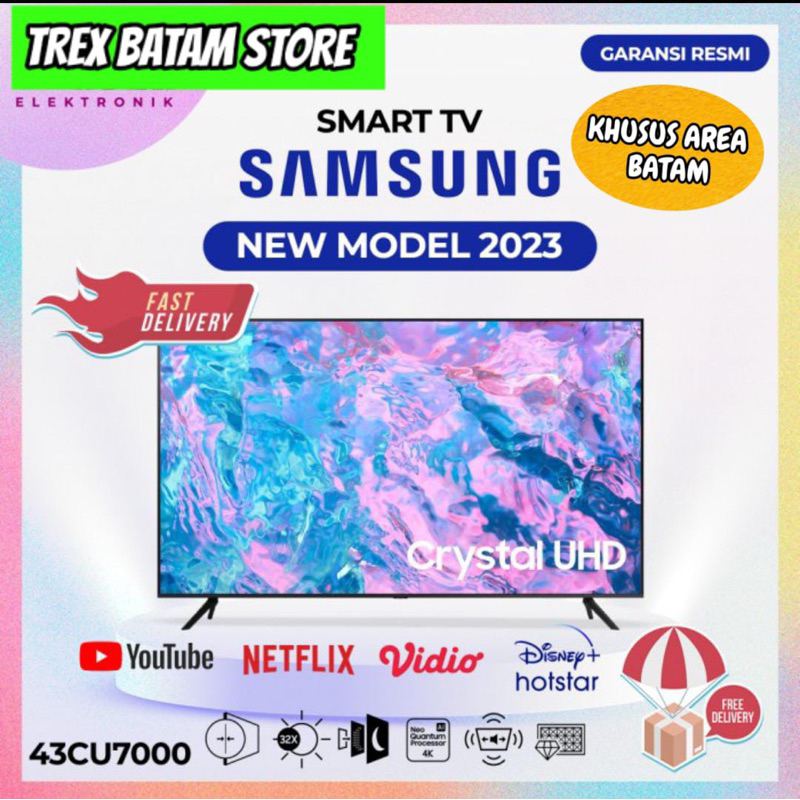 Jual Smart Tv Samsung 2023 43 Inch 43cu7000 Garansi Resmi 1 Tahun