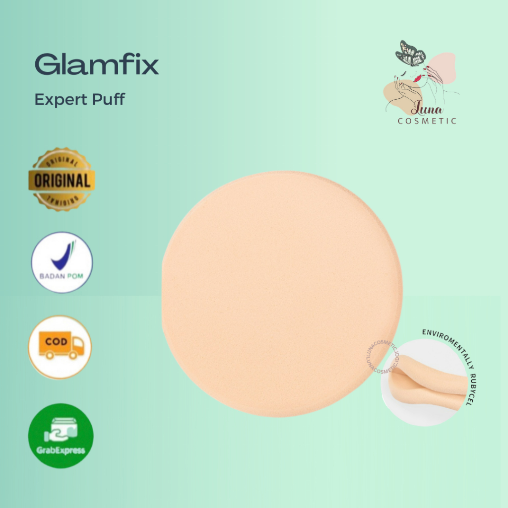Jual GLAMFIX Expert Puff _ Puff Spons Bedak Padat - Circle Isi 1pcs ...