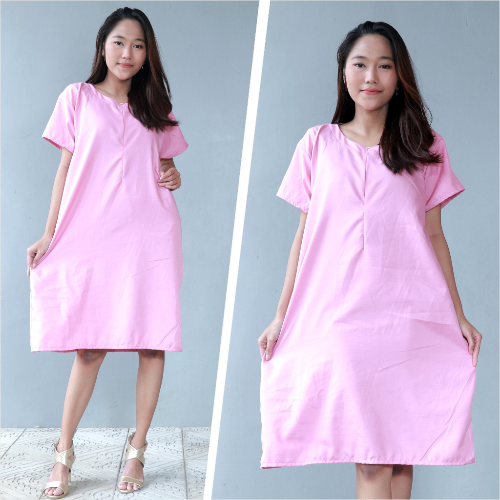 Jual Daster Polos Busui Daster Busui Resleting Daster Polos Kekinian ...