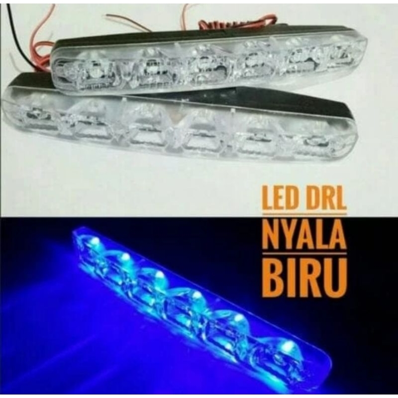 Jual Lampu LED DRL Bamper Mobil Nyala Biru | Shopee Indonesia