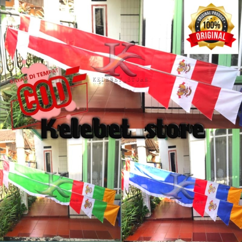 Jual Bendera Umbul umbul kuda laut merah putih indonesia bahan polyester panjang 2,8m | Shopee ...