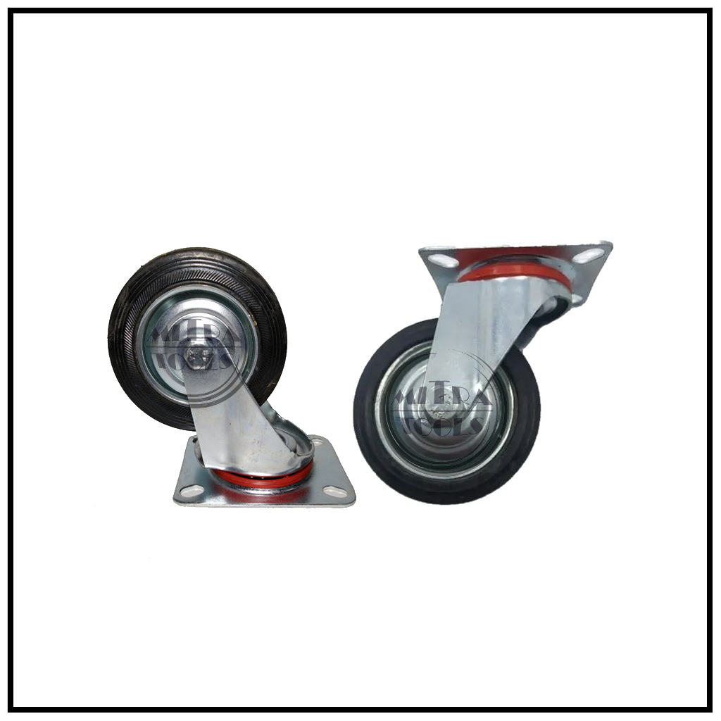 Jual Roda Karet Hidup Mati 3 Inch / Roda Trolley 3" / Roda Etalase ...