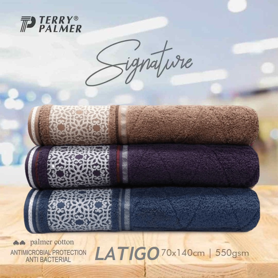 Jual HANDUK TERRY PALMER SIGNATURE LATIGO UKURAN 70 X 140 CM | Shopee ...