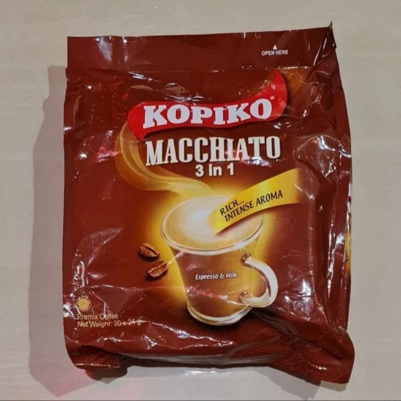 Jual Kopiko Macchoato 3in1 Instant Coffee Sachets Kopiko 3 in 1 Kopi ...