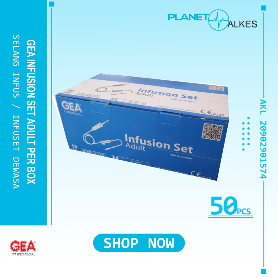 Jual InfuSet Dewasa Anak GEA Kemasan Box/ GEA Infusion Set/ Infuset Box ...