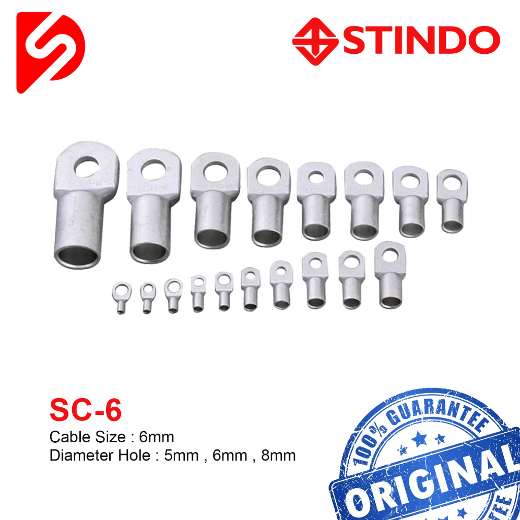 Jual Skun Kabel SC 6 Scun Cable SC-6 Cable Lug SC6 6mm | Shopee Indonesia