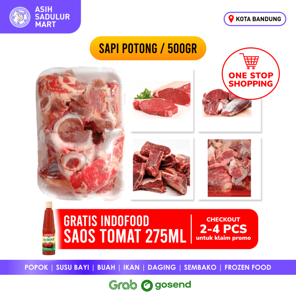 Jual Daging Sapi Fresh 500gr Has Paha Iga Sangkel Buntut Kikil Tetelan ...