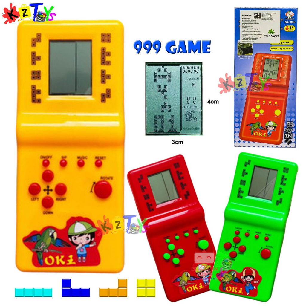Jual MAINAN ANAK BRICK GAME TETRIS 9999 GAMEWATCH GAMEBOT BALOK JADUL ...
