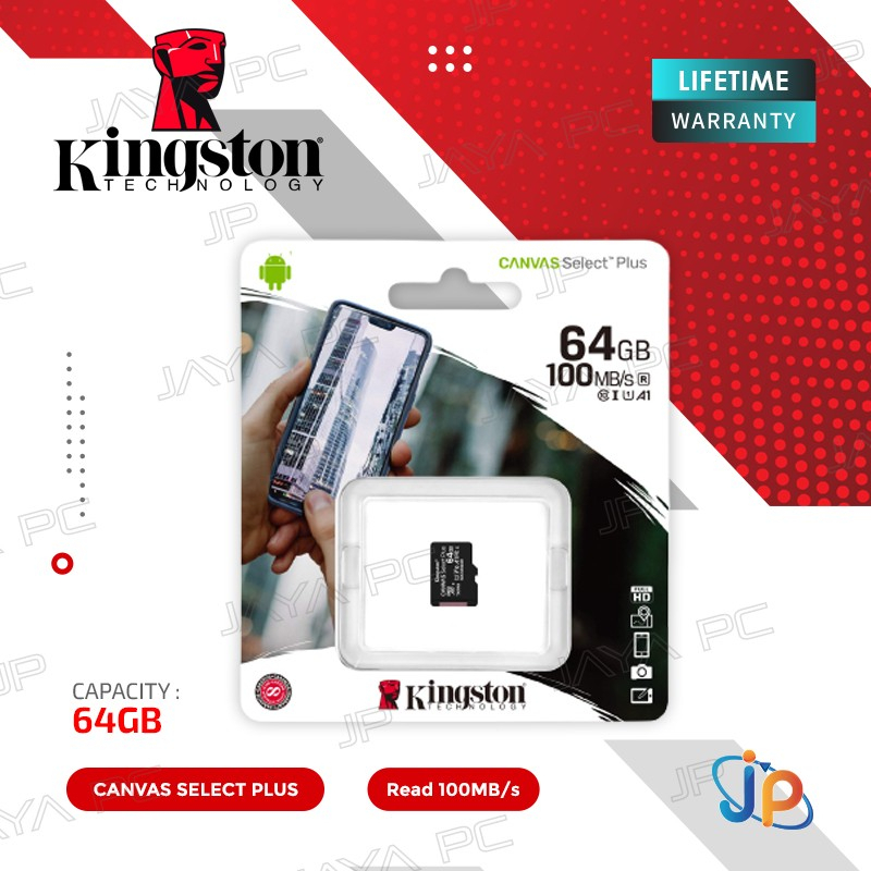 Jual Kingston Canvas Select Plus MicroSDXC A1 64GB - Micro SD 64 GB ...