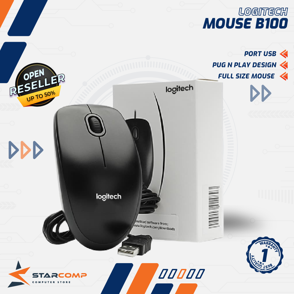 Jual Mouse Logitech B100 USB Mouse | Shopee Indonesia