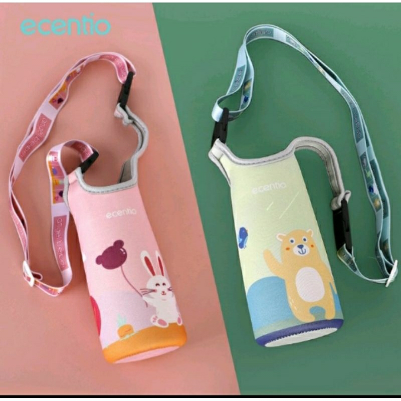 Jual ECENTIO Tas botol minum termos air panas 400ml/tas botol minum ...