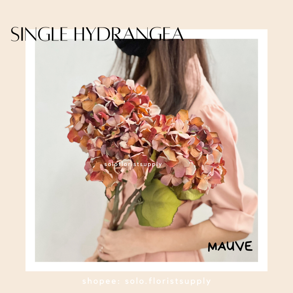 Jual 61CM SINGLE HYDRANGEA Bunga artificial hydrangea bunga hidrangea ...