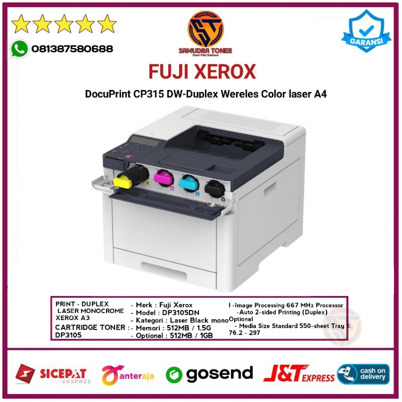 Jual Printer Fuji Xerox Docuprint CP315dw Duplex wireless | Shopee Indonesia