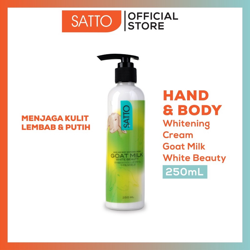 Jual SATTO HAND AND BODY GOAT MILK WHITE BEAUTY 250ML | Shopee Indonesia